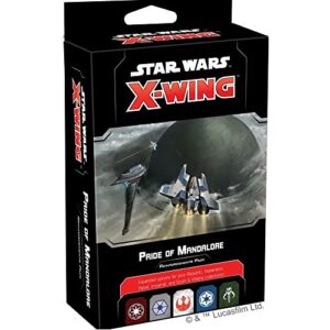 star wars x-wing 2nd edition miniatures game pride of mandalore reinforcements pack - strategy game for kids & adults, ages 14+, 2 players, 30-45 minute playtime, made by atomic mass games