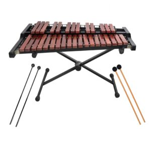 voodans 32 note xylophone professional wooden glockenspiel xylophone with mallet and adjustable stand