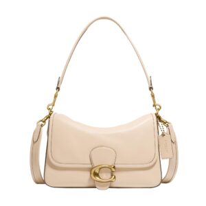 coach soft calf leather tabby shoulder bag, ivory, one size