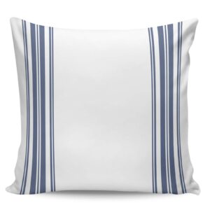 roses garden decorative throw pillow cover blue and white stripe pillow case square cushion cover super soft brushed fabric pillowcase for home couch sofa bed, 16" x 16"