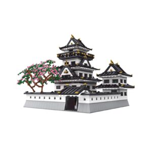 bnwent japan himeji castle collection famous architecture model building block set (3086pcs) micro mini bricks toys gifts for kids and adults