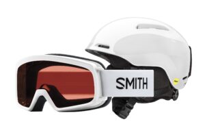 smith glide jr.. mips/rascal combo snow helmet in lava, size youth x-small