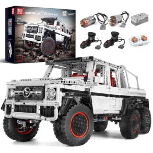 mould king 13061 off-road pickup trucks building kits toy, 6x6 moc building blocks model off-road vehicle with motor/app remote control, gift for kids age 8+/adult enthusiasts(3686 pieces)