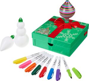 the treemendous ornament decorator - gift box ornament decorating kit - ages 3 and up