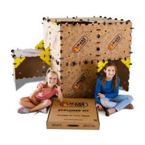 make-a-fort explorer kit - build really big forts for kids - endless play for ages 4 and up - build incredible forts, mazes, tunnels, and more - durable, reusable, and made in usa