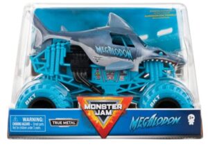 die cast truck monster jam megalodon, nitro neon series 1:24 scale