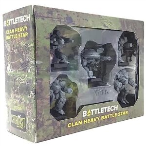 battletech clan heavy battle star - miniatures wargame for 2+ players, ages 14+, 1.5 hours+ play time - classic mech warfare collection by catalyst game labs