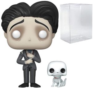 pop corpse bride - victor van dort with scraps funko vinyl figure (bundled with compatible pop box protector case), multicolor, 3.75 inches