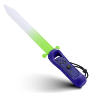 led game sword for nintendo switch joy-con, hand grip for skyward sword switch game with hand strap - dark blue