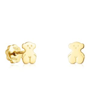 tous earrings gold screw back