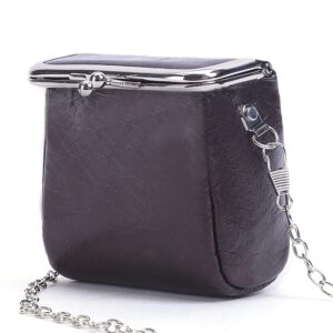 rourou clutch bag for women genuine leather wallet kiss lock shoulder bag small crossbody bag retro coin purse