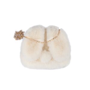 tanosii fuzzy rabbit bag faux fur fluffy handbag furry evening bag crossbody bag for women white