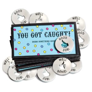 trainers warehouse you got caught! - kudos and appreciation, tokens and cards (set of 10 each) with an extra set of 10 tokens, great for recognition