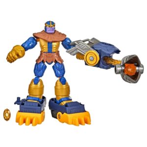 avengers marvel bend and flex missions thanos fire mission figure, 6-inch-scale bendable toy with 2-in-1 accessory for kids ages 4 and up