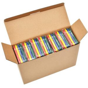 madisi crayons bulk pack, regular size, 4 colors, 150 packs, 600 count