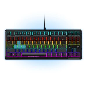 acer predator aethon 301 tkl gaming keyboard - gateron blue switches | 6 zone backlit led color keys | 7 level brightness | 8 preset lighting modes