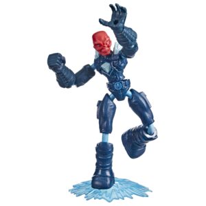 avengers marvel bend and flex missions red skull ice mission action figure, 6-inch-scale bendable toy, toys for kids ages 4 and up