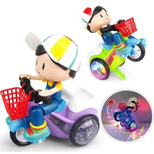 cevly robot toys for kids,spinning stunt car toys,dancing electric trike kids motorcycle cartoon toy,interactive toy with music & light christmas birthday gifts for 3 4 5 6 7 year old boys girls