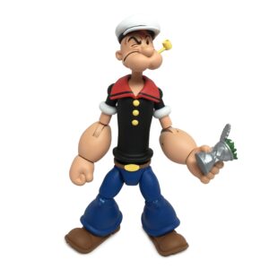 boss fight studio popeye the sailor man popeye classics wave 1 action figure – highly articulated figurine with accessories including can of spinach, alternate hands and head, and removable hat - 1:12