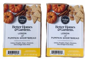 better homes & gardens lemon & pumpkin shortbread wax melts 5 oz bundle of 2