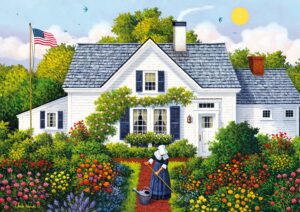 buffalo games - charles wysocki - elizabeth's garden - 300 large piece jigsaw puzzle