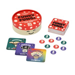 ridley's games: funky fungi the mushroom card collecting game | simple family game with fun twists | 2-4 players for ages 8+ with 30-minute game play time