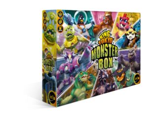 iello king of tokyo monster box, strategy board game, 2-6 players, ages 8+, 30 minute playing time, all king of tokyo expansions included