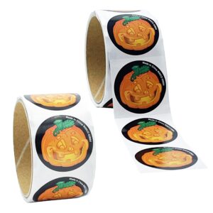 the dreidel company halloween decorating face stickers, pumpkin, trick-or-treat, make jack-o-lantern sticker face, great for arts and crafts, party favors, 100 assorted stickers (style 1)