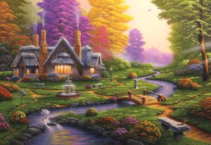 buffalo games - geno peoples - a dreamy retreat - 2000 piece jigsaw puzzle for adults challenging puzzle perfect for game nights - 2000 piece finished size is 38.50 x 26.50