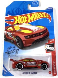 hot wheels, custom '11 camaro red, hw rescue 2/10, 239/250