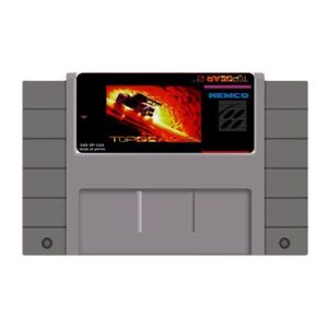 retro game top gear 2 (ii) 16 bit big gray game card for usa ntsc game player (gray)