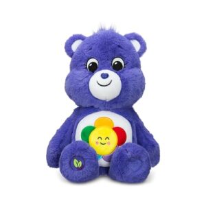 care bears 14" harmony bear plushie - medium size - purple plush for ages 4+ – perfect stuffed animal holiday, birthday gift, super soft and cuddly – gift for girls and boys, collectors