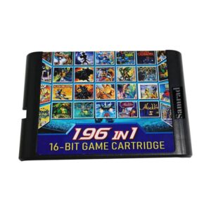 samrad super card 196 in 1 multi cartridge for sega genesis mega drive 16 bit game console