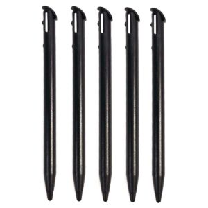 fainwan 5 pack stylus pens compatible with new 3ds xl 2015 nin-tendo slot replacement pen plastic touch screen pen set (black)