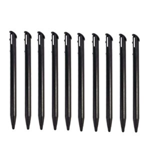 fainwan 10 pack stylus pens for new 3ds xl 2015 nin-tendo slot replacement pen plastic touch screen pen set (black)