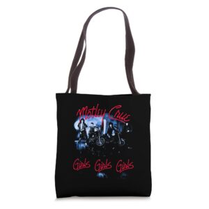 mötley crüe - girls girls girls tracklist tote bag