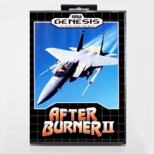 retro game 16 bit md game card after burner 2 with retail box for sega genesis system (jap shell)