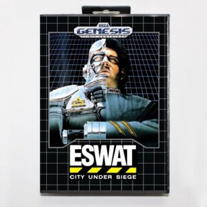 retro game 16 bit md game card eswat with retail box for sega genesis system (eur shell)