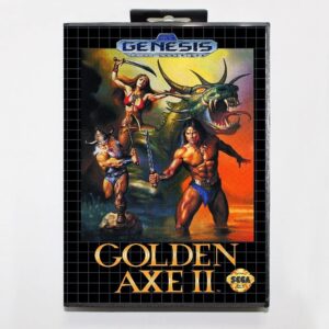 retro game 16 bit md game card golden axe ii with retail box for sega genesis system (jap shell)