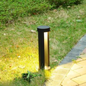 zzyjyalg modern minimalist lawn waterproof column light outdoor aluminum rust-proof led garden light garden villa landscape pillar light home garden post lantern