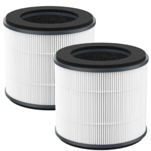 ap-t10fl replacement filter for homedics ap-t10-bk and ap-t10-wt air puri fier, 360-degree ap-t10 true hepa filter replacement, 3 pack