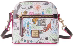 disneyparks exclusive - dooney & bourke - crossbody handbag pouchette purse - sketch cats