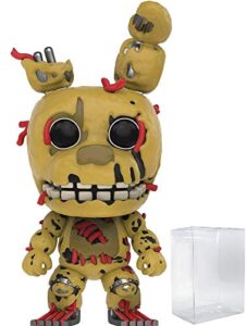 pop five nights at freddy's - springtrap funko pop! vinyl figure (bundled with compatible pop box protector case), multicolored, 3.75 inches