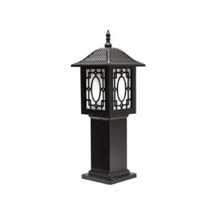 post lights outdoor waterproof landscape pillar light, home garden pathway lawn post lamp fence door bollard stigma lantern classic vintage courtyard street patio yard driveway pedestal streetlight