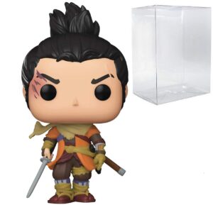 pop sekiro - sekiro funko pop! vinyl figure (bundled with compatible pop box protector case), multicolored, 3.75 inches