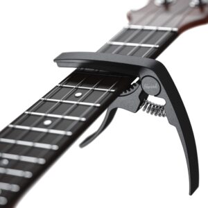 havendi® capo for guitar + 3 picks | easy to use | capo for guitar - acoustic guitar, classical guitar, electric guitar & ukulele