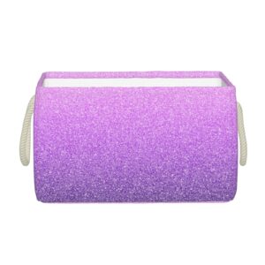 beach surfers colorful ombre purple glitter sparkling glitter texture storage bin collapsible storage cubes toys clothes organizer boxes for organizer closet shelves portable laundry baskets