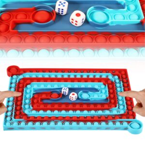 big pop game fidget toy，pop chess board game with 2 dice board dice big pop board game stress relief tools for men women adult