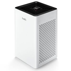 deedmo air purifiers for home large room, 1200 sq ft coverage with pm 2.5 display air quality sensor, h13 true hepa filter remove 99.97% of pets allergies dust smoke, double-sided air inlet