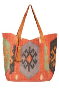 scully women's woven suede trim handbag - b309 one size